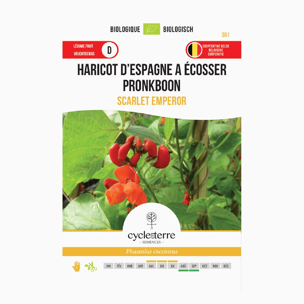 Spaanse Boon 'Scarlet Emperor' | Biologische zaden, BIO | Cycle en ...