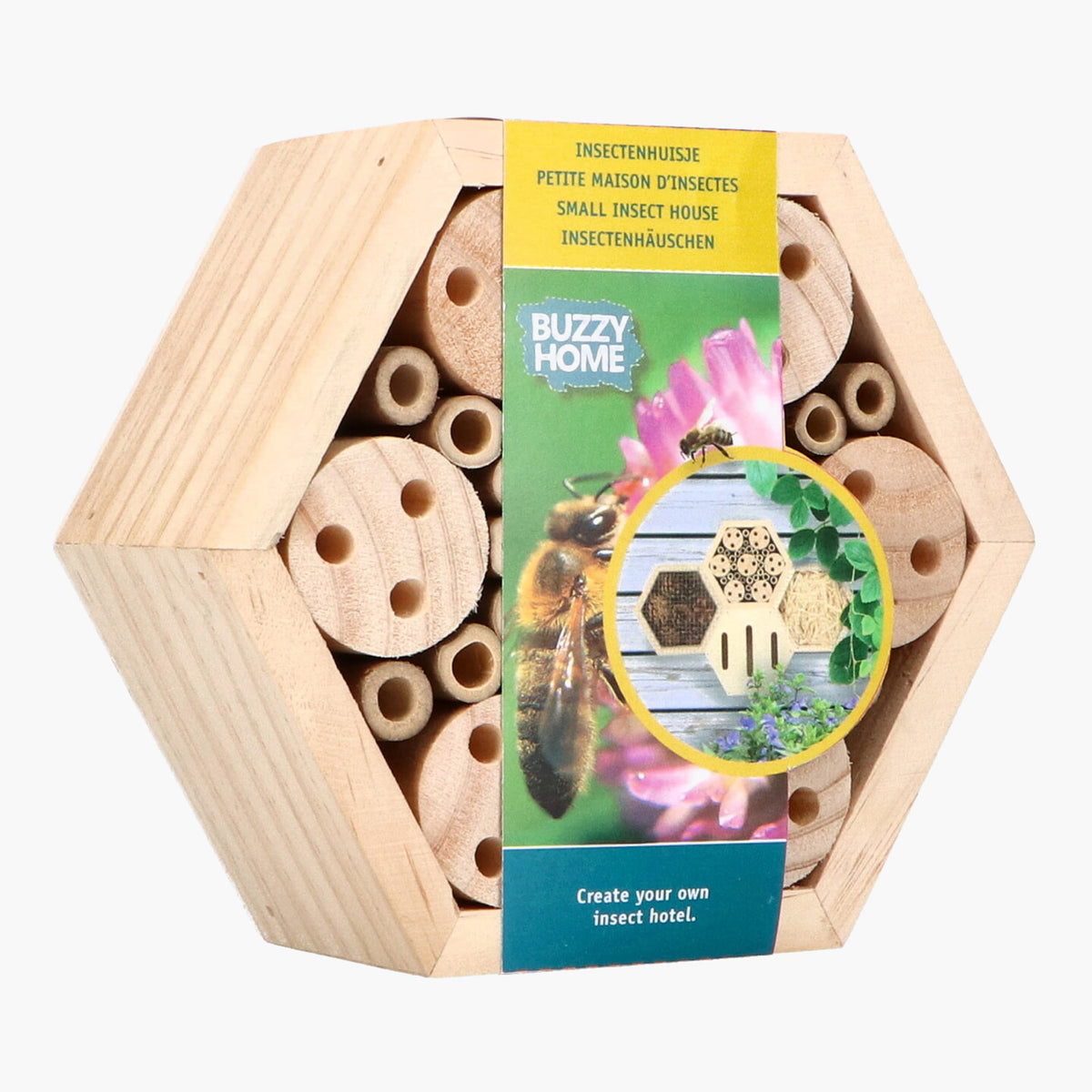 Insectenhotel Hexagon Bijen - Buzzy Home – De Moestuinwinkel