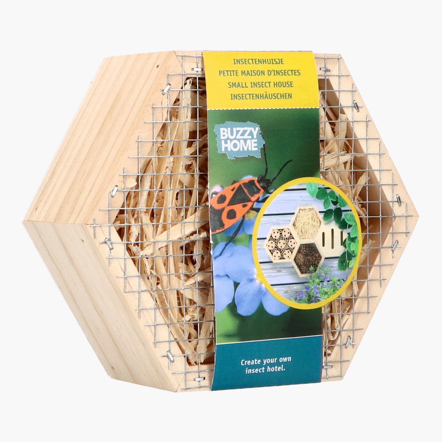 Insectenhotel Hexagon Insecten - Buzzy Home – De Moestuinwinkel